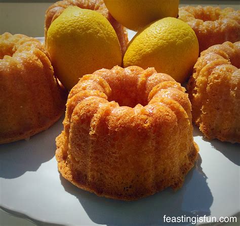 Mini Lemon Drizzle Bundt Cakes Feasting Is Fun