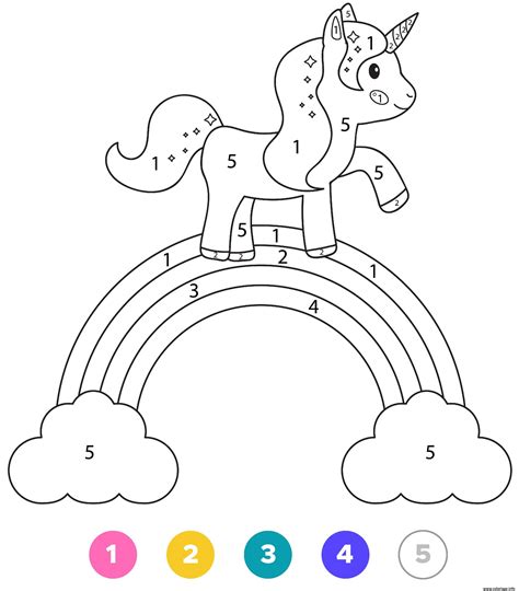 Coloriage Licorne Magique Sur Un Arc En Ciel Maternelle Dessin Licorne