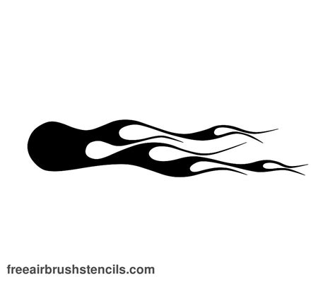 Hot Rod Flame Outline Clip Art Library