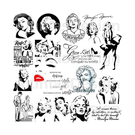 Marilyn Monroe Svg File For Cricut Actress Svg Norma Jeane Baker
