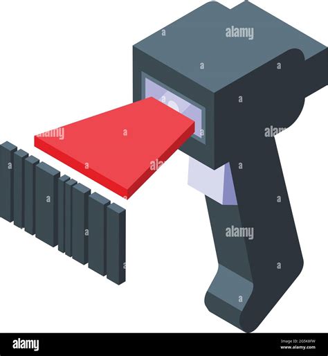 Product Scanner Icon Isometric Vector Barcode Scanner Supermarket