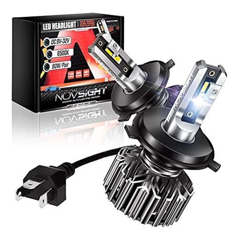 NOVSIGHT led ヘッドライト H4 hi lo 車検対応12000LM 60W DC9V 32V車対応 6500K 超高輝度 車