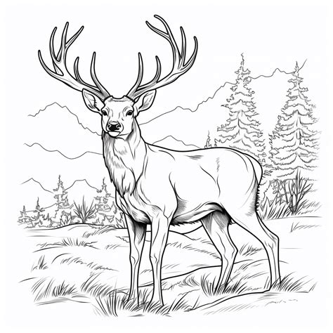 Reh Im Wald Ausmalbild Kostenlos Herunterladen