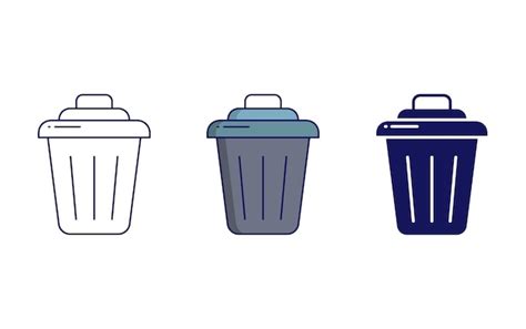 Icono De Papelera Vector Premium