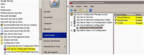 how to explicitly connect sql server using specific named pipes tcp shared memory