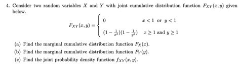 solved 4 consider two random variables x and y with joint