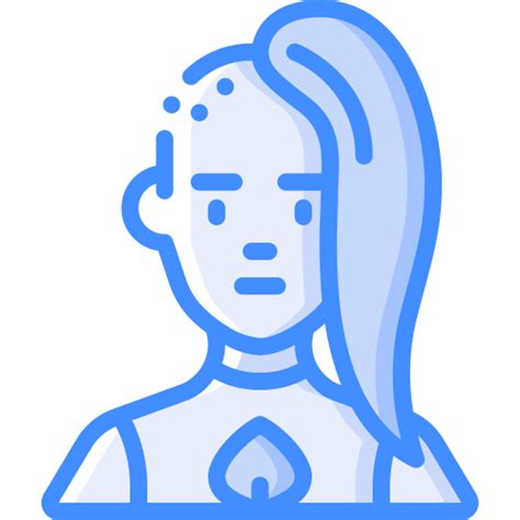 Woman Basic Miscellany Blue Icon