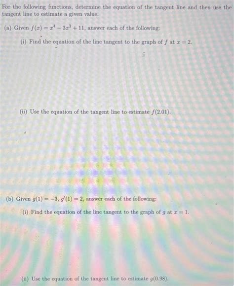 solved for the following functions determine the equation