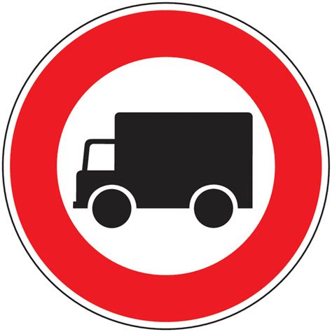 Panneau PVC Interdit Aux Poids Lourds Signals