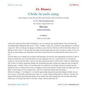 Chiếc lá cuối cùng O Henry