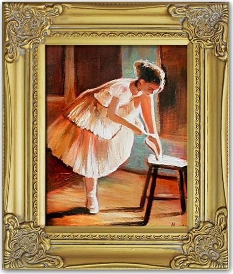ART POL OBRAZ BALETNICA 30X35 OBRAZ MALOWANY NA PŁÓTNIE W ZŁOTEJ RAMIE