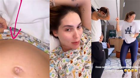 Virg Nia Mostrando Beb Mexendo Na Barriga Z Felipe E As Marias