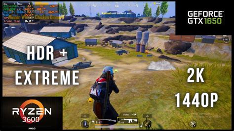 PUBG Mobile 2K 1440p GTX 1650 4GB Ryzen 5 3600 HDR Extreme