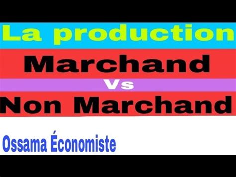 La Production Marchand Et La Production Non Marchand YouTube