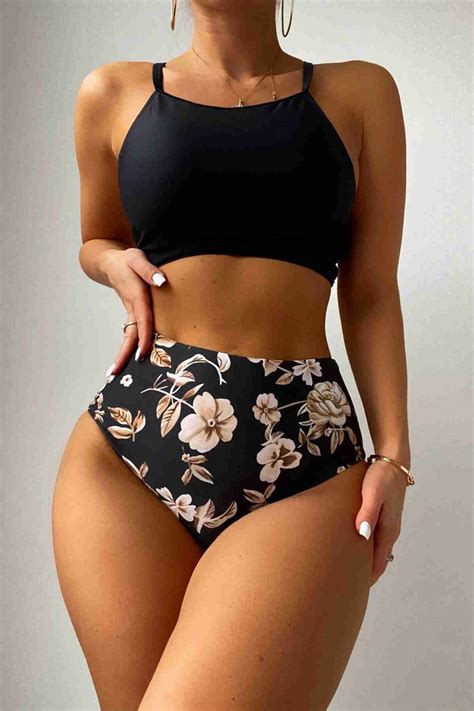 Angelsin Y Ksek Bel Bask L Bikini Alt Siyah Bikini Alt Angelsin
