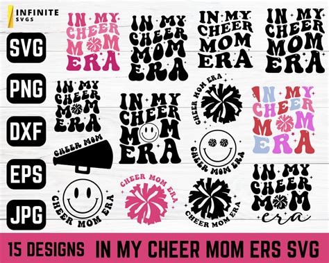 In My Cheer Mom Era Svg Cheer Mama Era Svg 15 Bundle Cheer Mama Svg