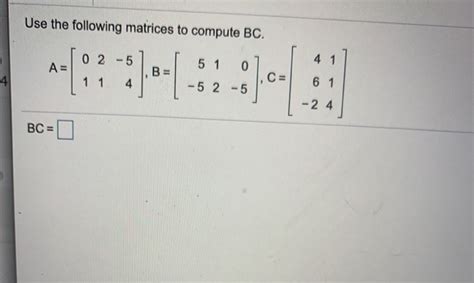 solved use the following matrices to compute 6a 2b 04 2