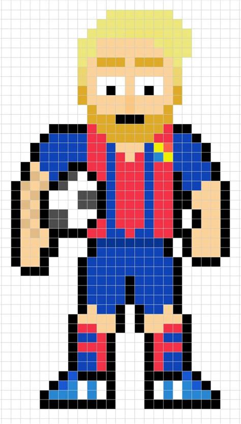 Lionel Messi Pixel Art Cuadricula Para Dibujar Dibujitos Sencillos