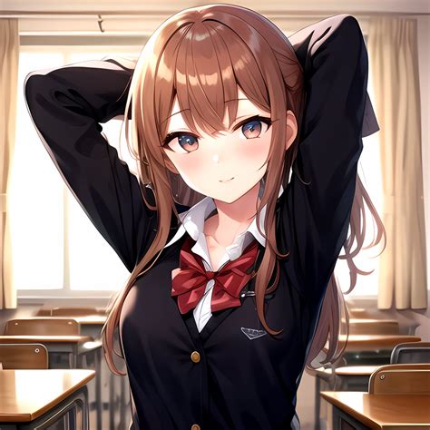1girl Solo Schoolgirl Pov Arms Behind Head 3754777365 AIHentai