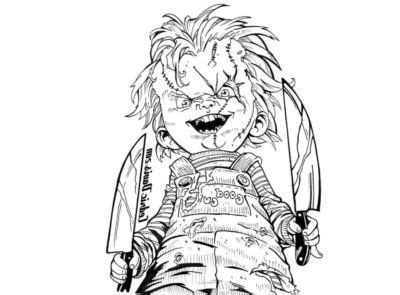 Chucky Knife Coloring Pages