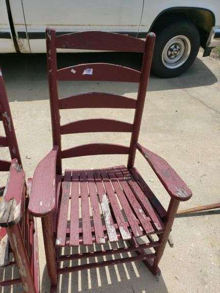 Vintage Porch Rocking Chair Needs TLC Trice Auctions