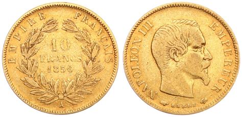 Frankreich Paris Frankreich 10 Francs 1856 A Gold Napoleon III