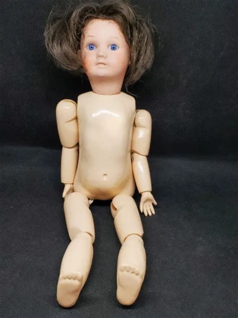 ANCIENNE POUPÉE SFBJ PARIS 3 tête en porcelaine corps bois 38 cm EUR