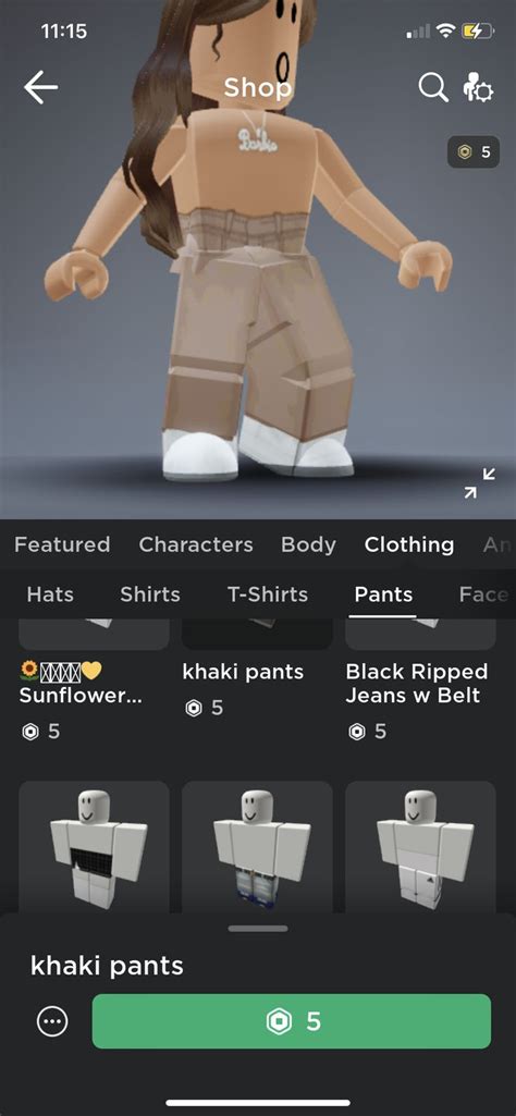 Pin By Tanaja Dawkins On Roblox Outfits Black Pants Khaki Pants T Shirt