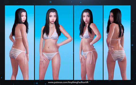 Paid Clothing Realistic Striped Bikini Top Virt A Mate Hub