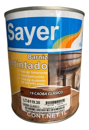 Barniz Entintado Para Madera F Cil Uso Lt Xxx Lt Sayer Meses Sin
