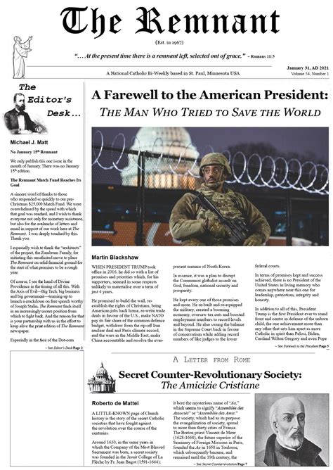 The Remnant Newspaper Previews