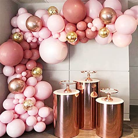 Luftballons Girlande Vintage Rosa Balloon Garland Set 107 Stück