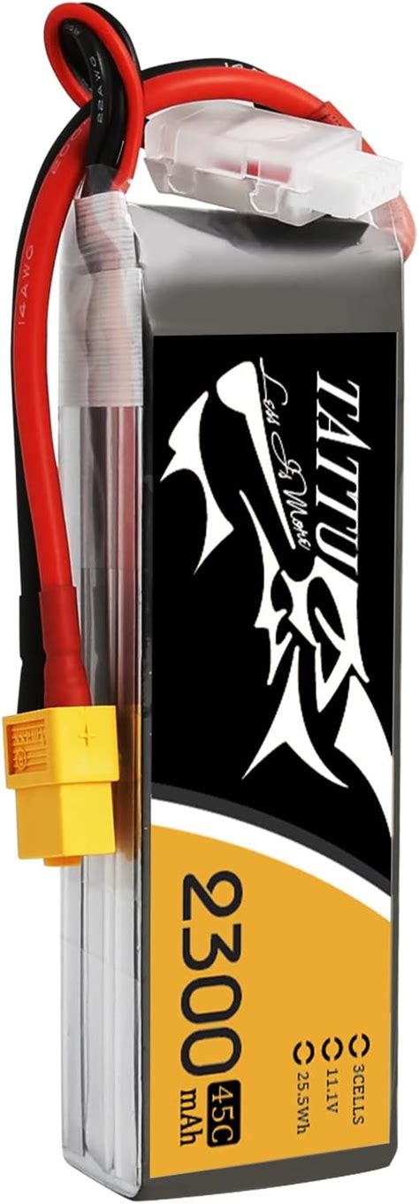 Amazon TATTU LiPo Battery Pack 2300mAh 11 1V 45C 3S With XT60 Plug