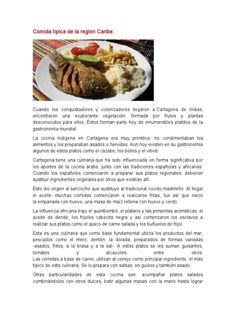 PDF Comida típica de la región Caribe DOKUMEN TIPS