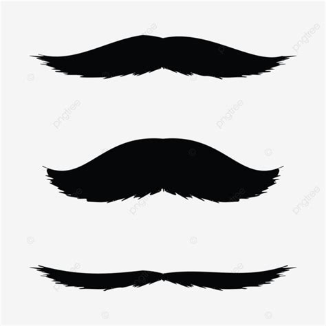 Bigote Peludo Set Gratis Vector Transparente Clipart PNG Bigote