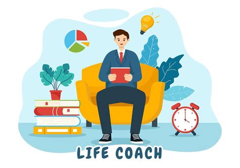 Life Coach Vector Illustration For Consultation Education Motivation