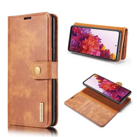 DG MING Detachable 2 In 1 Fodral Till Samsung Galaxy S20 FE Brun