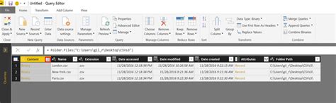 Import All CSV Files From A Folder With Their Filenames In Power BI