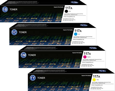 4 Pack 117A Cartouche De Toner Remplacement Pour HP W2070A Compatible