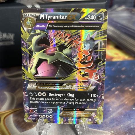 Mega M Tyranitar EX 43 98 HOLO Ultra Rare Pokemon TCG Ancient Origins