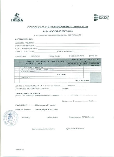 PDF ficha de evaluacion de desempeño laboral PDFSLIDE NET