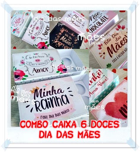 Arquivo de corte Caixa 6 doces Dia das Mães Studio Elo7