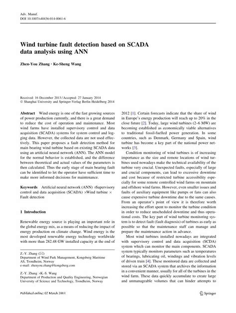 pdf wind turbine fault detection based on scada data analysis using ann dokumen tips