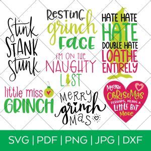 Stink Stank Stunk Free Grinch Svg Pineapple Paper Co