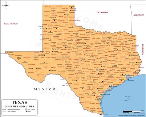 Texas County Map With Cities Texas Map With Counties And Cities