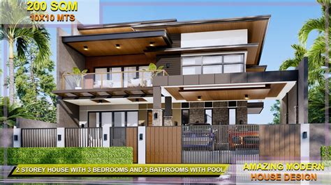 Amazing Modern House Design X Meters Storey House With