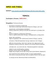 Hpex Final Prep Docx Hpex Final Quizlet Https Quizlet
