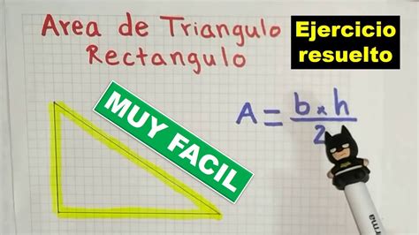 Área Triángulo Rectángulo Ejemplos y Cálculo