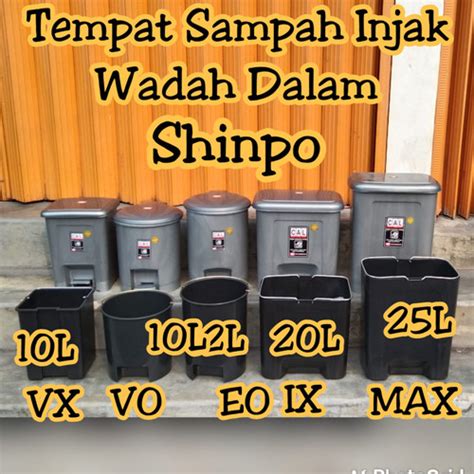 Jual Tempat Sampah Injak SHINPO 25 Liter SIP 725 Tong Sampah Kota