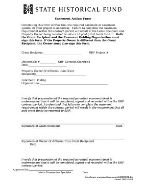 Easement Action Doc Template Pdffiller